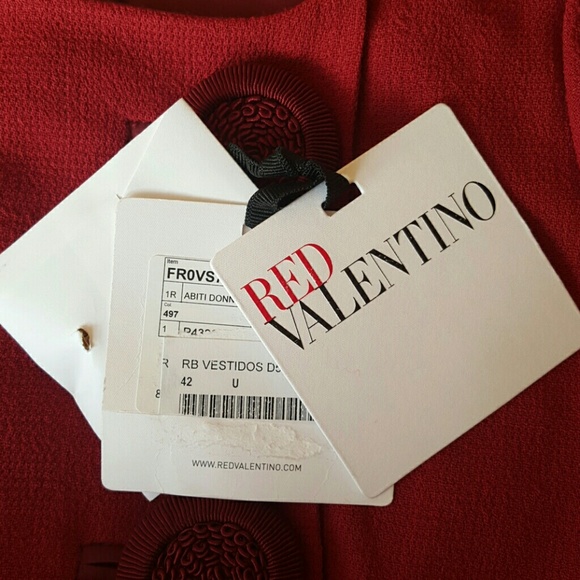 RED Valentino | Dresses | Nwt 50 Red Valentino A Line Button Red Dress ...